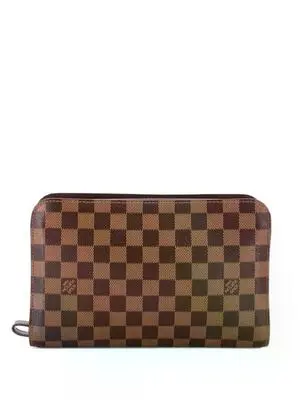 LOUIS VUITTON Pochette Saint Louis Damier Clutch Bag - Brown