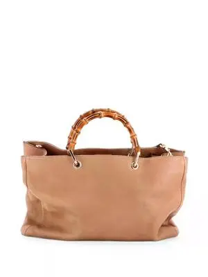 Gucci Bamboo Shopper Leather Tote Bag