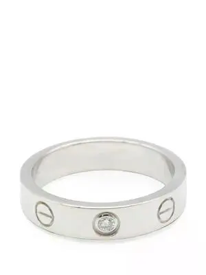 Cartier 2010s Love Diamond Ring - Silver