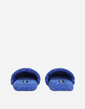 Dolce & Gabbana Jacquard Cotton Terry Slippers Cotton Slippers