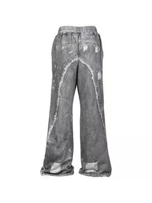 VIVAMUS Denim-print Track Pants