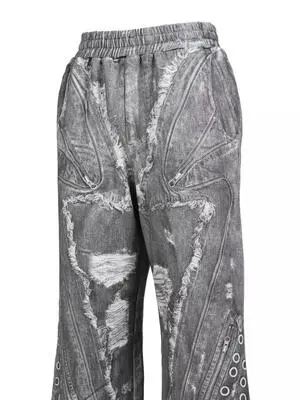 VIVAMUS Denim-print Track Pants
