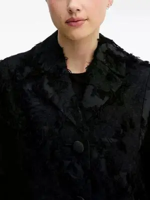 Sisley Fringed Jacquard Coat