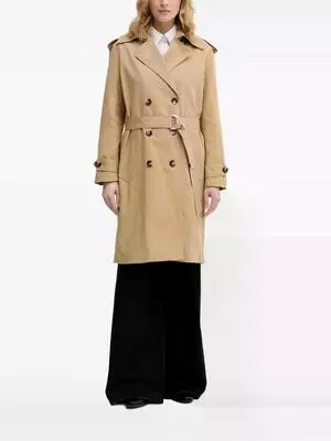 Sisley Double-breasted Belted Trench Coat - Neutrals