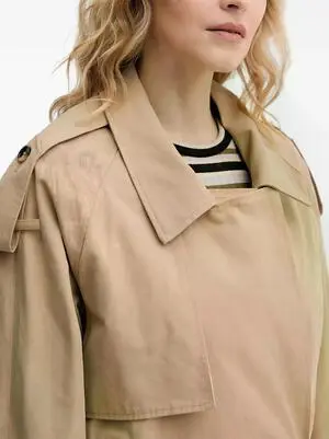 Sisley Double-breasted Belted-cuffs Coat
