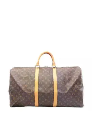 LOUIS VUITTON Monogram Keepall 55 Luggage Bag