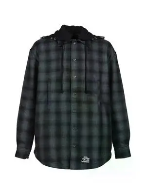 ALICE HOLLYWOOD Oversize Hooded Flannel Shirt Jacket