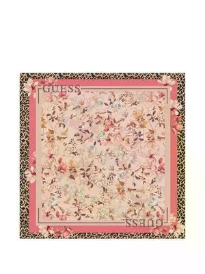 Guess Bianca Floral-print Scarf - Neutrals