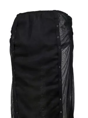 MUKCYEN Layered Gathered Midi Skirt