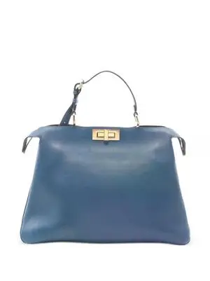 Fendi Peekaboo Satchel Bag - Blue