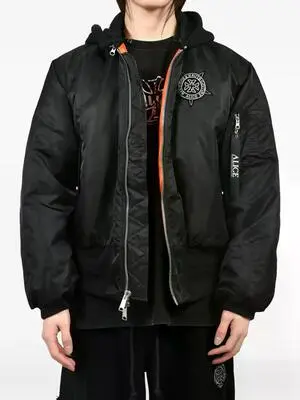 N.HOOLYWOOD Hooded Ma-1 Bomber Jacket
