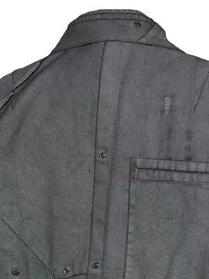 UNDER THE SIGN Patchwork Waxed Cotton Bomber Jacket