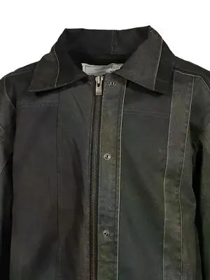 UNDER THE SIGN Dustborn Light Patchwork Waxed-effect Bomber Jacket