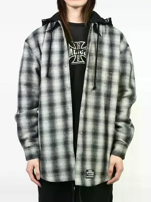 N.HOOLYWOOD Check Hooded Shirt