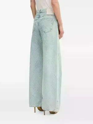 Sisley Distressed Wide-leg Jeans