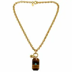 PERSIA DONÀ JEWELRY Persia Donà Jewelry Tigers Eye And Vintage Chain Necklace