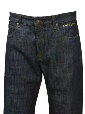 COLOR SPACE Logo-print Straight-fit Jeans