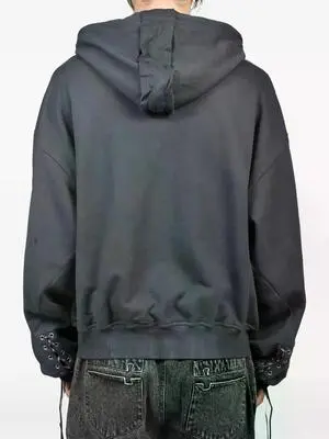 FINE CHAOS Washed Chaos Embroidered Hoodie