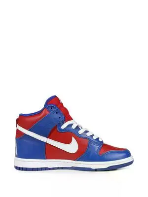 SWJP Dunk High Stencil-print Sneakers - Red