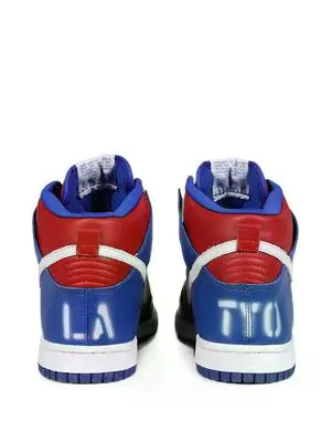 SWJP Dunk High Stencil-print Sneakers