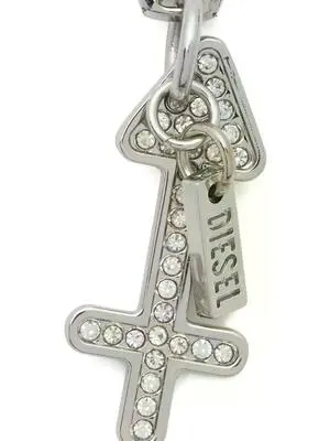 DIESEL® Metal Sagittarius Charm With Rhinestones - Silver