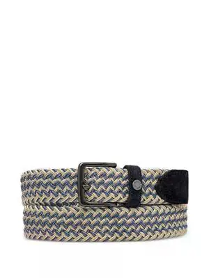 Paul & Shark Braided Suede-trim Belt - Neutrals
