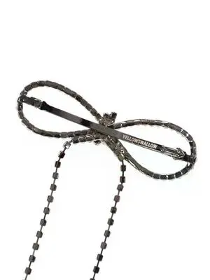 YELLOWSWALLOW Bow Stone-embellished Hair Clip