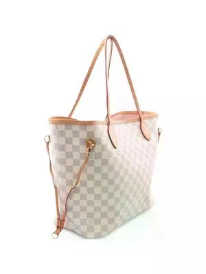 LOUIS VUITTON Damier Azur Tote Bag - White