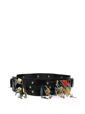 MARKING DISTANCE Pont Des Arts Padlock Leather Belt