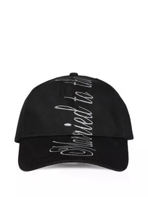 VAIN Embroidered Waxed-cotton Baseball Cap