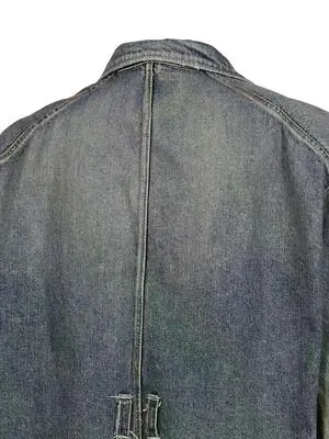 DAIRIKU Stitched Draping Denim Jacket