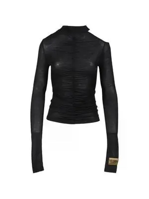 VIVAMUS Gathered Cold-shoulder T-shirt