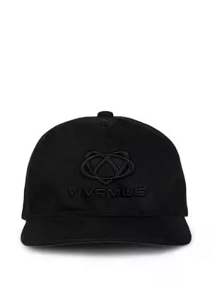 VIVAMUS Distressed Logo-embroidered Cap - Black