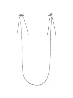 YELLOWSWALLOW Crystal-embellished Faux-pearl Glasses Chain - Silver
