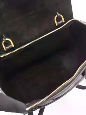 Celine 2000-2026 Nano Grained Calfskin Belt Bag Satchel - Black