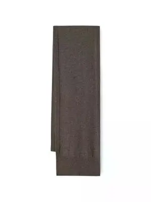 Paul & Shark Ribbed-trim Knitted Scarf - Brown