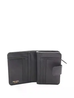 Prada 2010s Triangle Logo Bi-fold Wallet