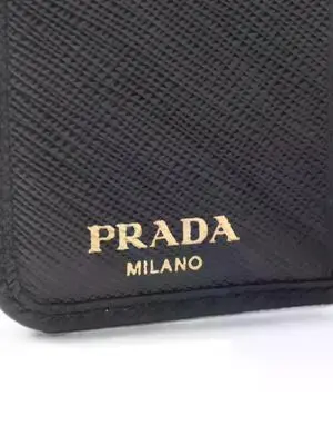 Prada 2010s Triangle Logo Bi-fold Wallet