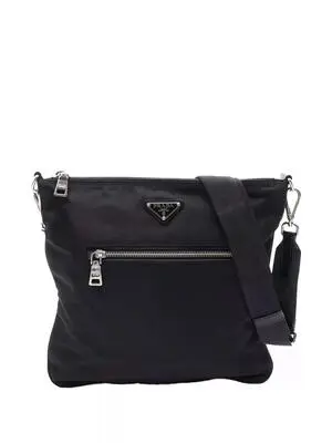 Prada 2013-2026 Tessuto Zip Top Crossbody Bag - Black