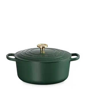 LE CREUSET Cast Iron Round Casserole Dish - Green
