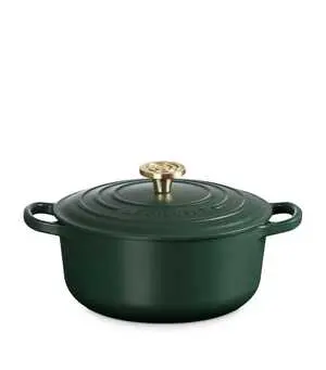 LE CREUSET Cast Iron Round Casserole Dish - Green