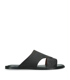 BROTINI Leather Two-strap Sandals - Black
