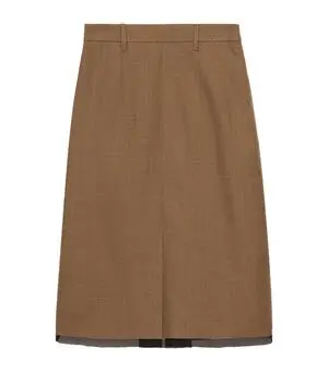 Prada Wool Midi Skirt