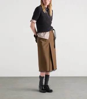 Prada Wool Midi Skirt