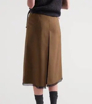 Prada Wool Midi Skirt