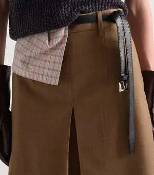 Prada Wool Midi Skirt