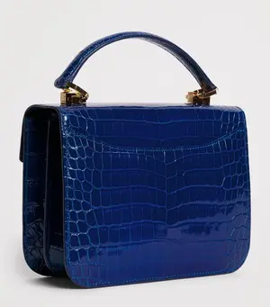 ETHAN K Crocodile Leather Infinity Top-handle Bag