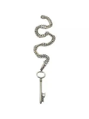 Dior 2000s Galliano Key Pendant Necklace - Silver