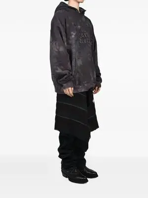 MARKING DISTANCE Logo-embroidered Washed Hoodie
