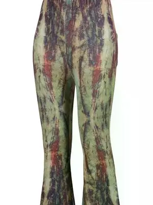 VIVAMUS Earth Tie-dye Flared Trousers